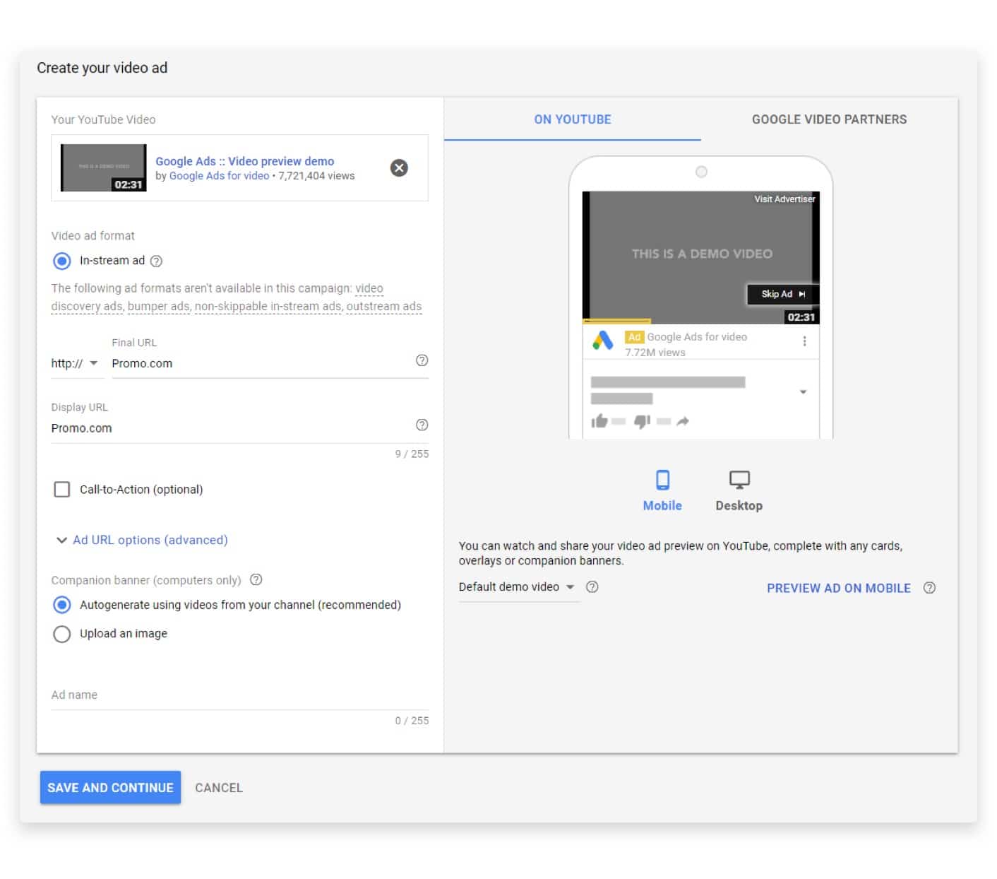How to create your first YouTube ad - Promo.com